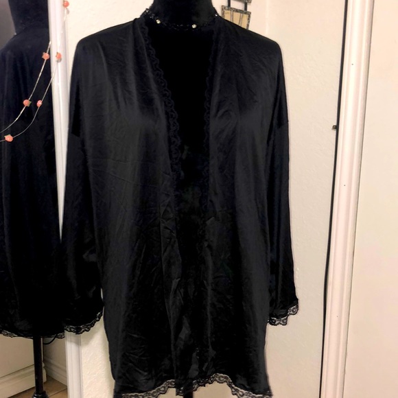 Jackets & Coats | Vintage Cala Black Lingerie Cover Up | Poshmark